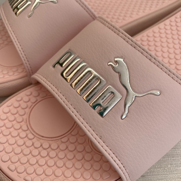 Puma | Shoes | New Puma Soft Pink Rubber Sport Comfort Slides Womans ...